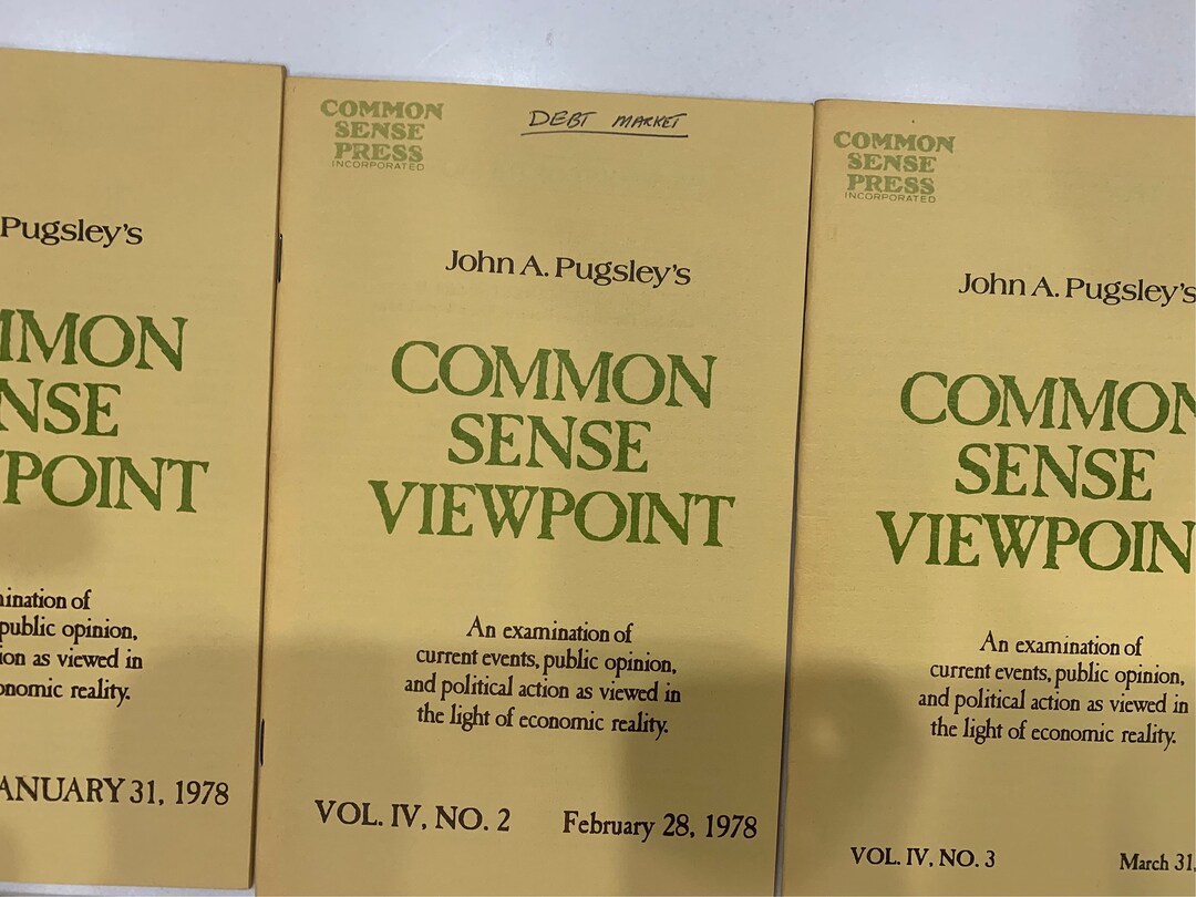 John A. Pugsleys Common Sense Viewpoint 12 Pieces 1978 Gazette - Etsy