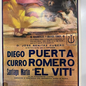 Vintage Poster Plaza De Toros De Sevilla - Etsy