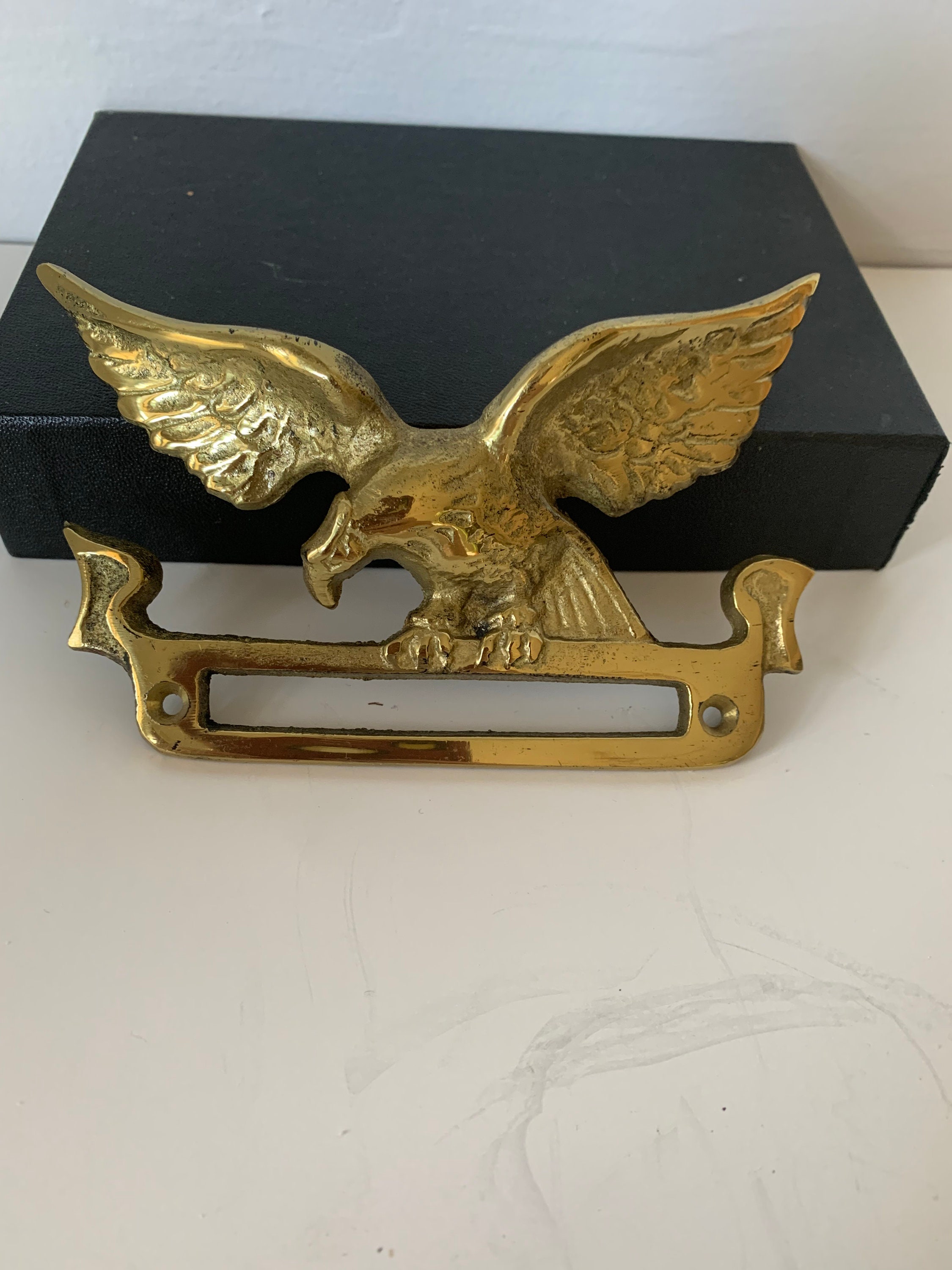 Vintage Brass Eagle Mail Slot Guard Wall Mount. Stamped 716E - Etsy
