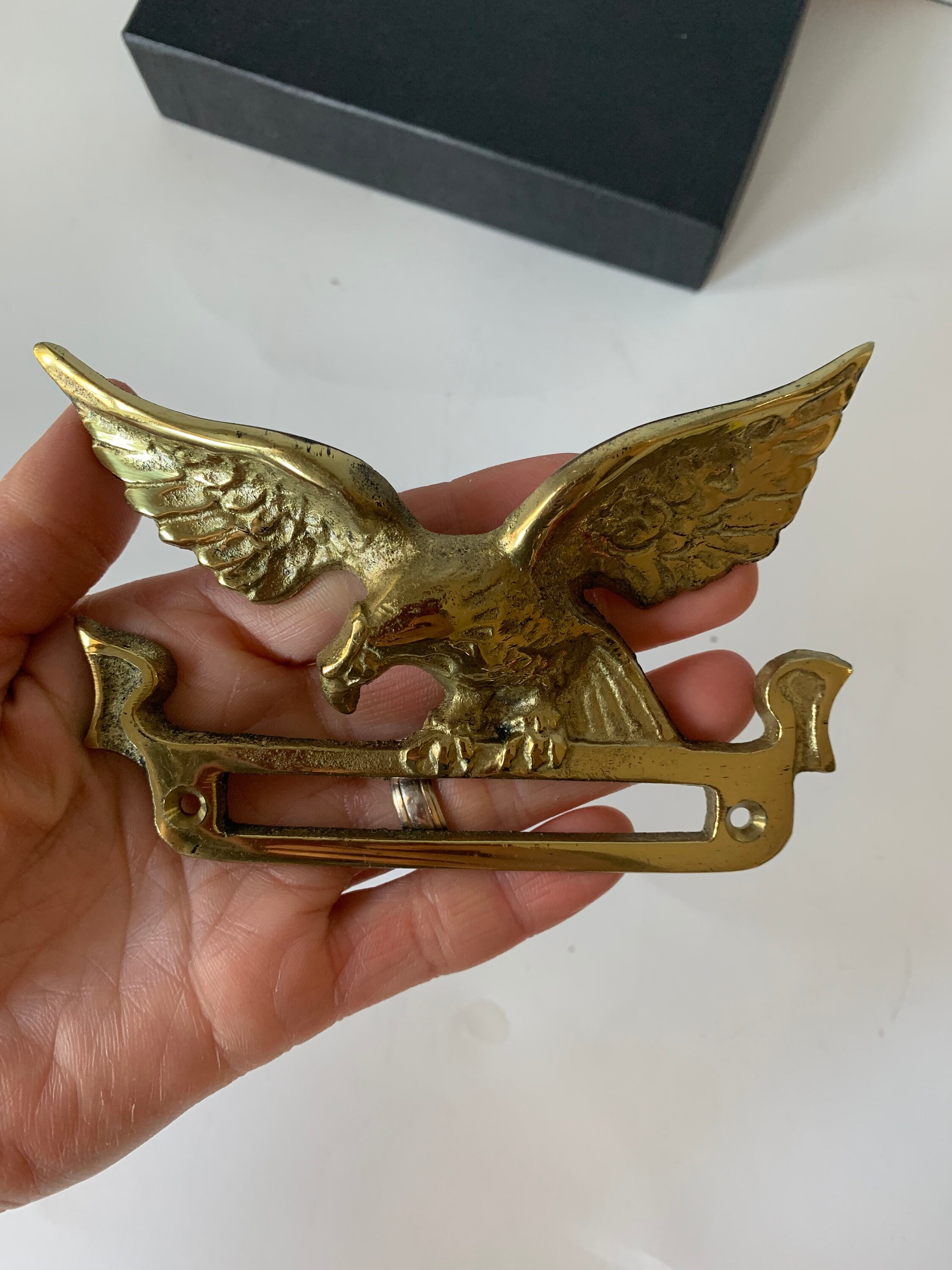 Vintage Brass Eagle Mail Slot, Guard, Wall Mount. Stamped 716E - Etsy