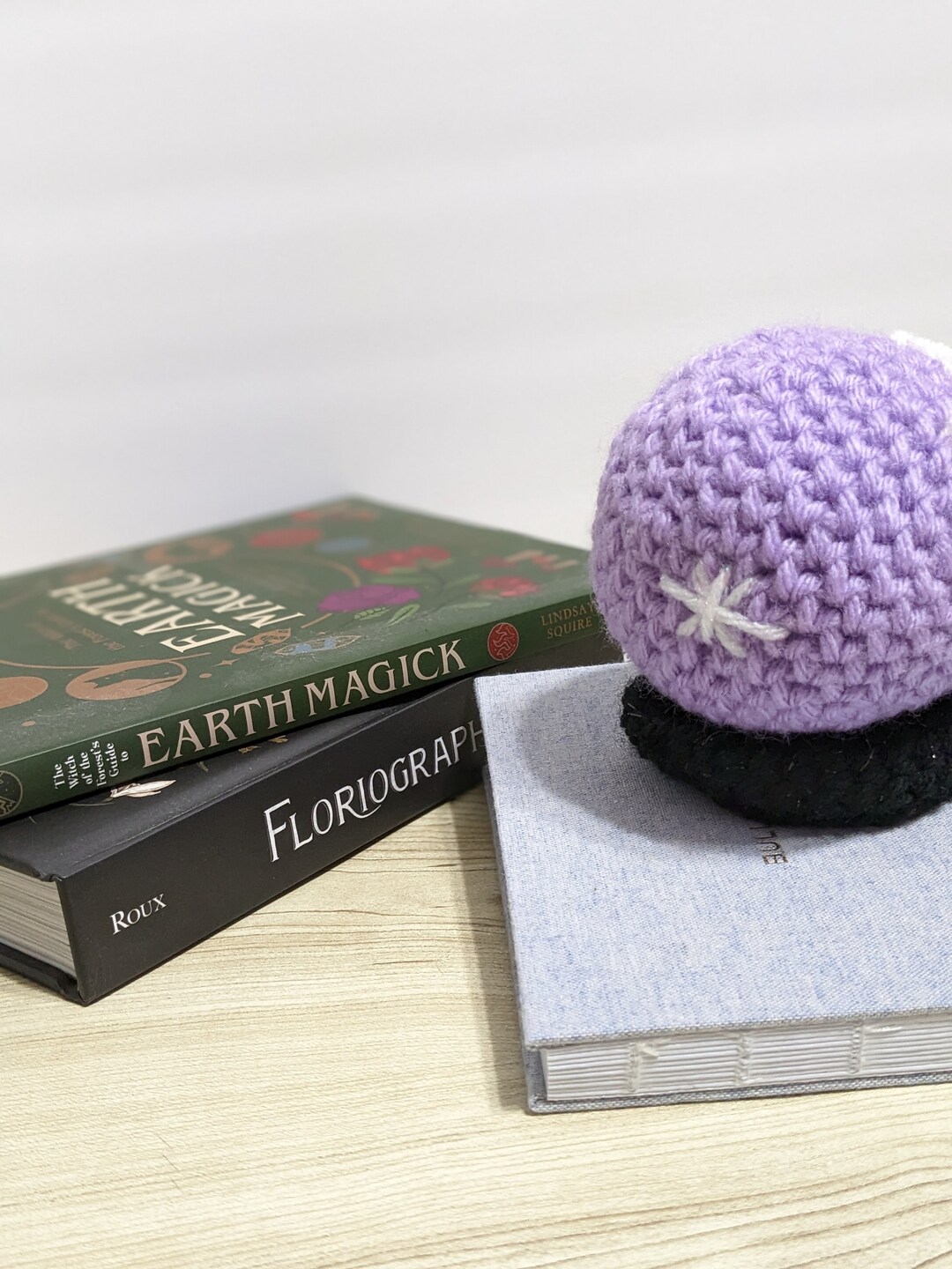 Light Purple Crochet Amethyst Crystal Ball, Crochet Handmade Plush ...