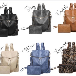 Bella- Convertible Backpack With Makeup Pouch - Etsy