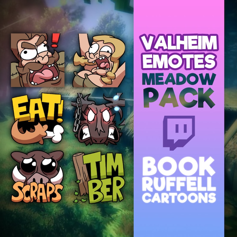 6x Valheim Emoji Emotes MEADOW PACK for Twitch - Cute Valheim Emoji ...