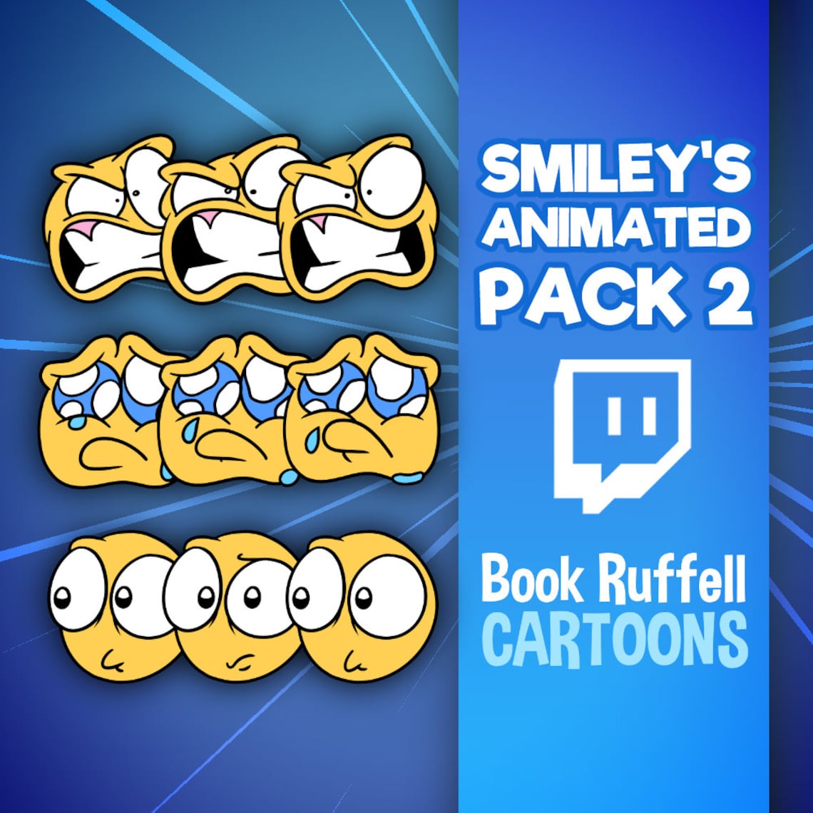 3x Smiley ANIMATED Emotes for Twitch PACK 2 Cute Smiley | Etsy