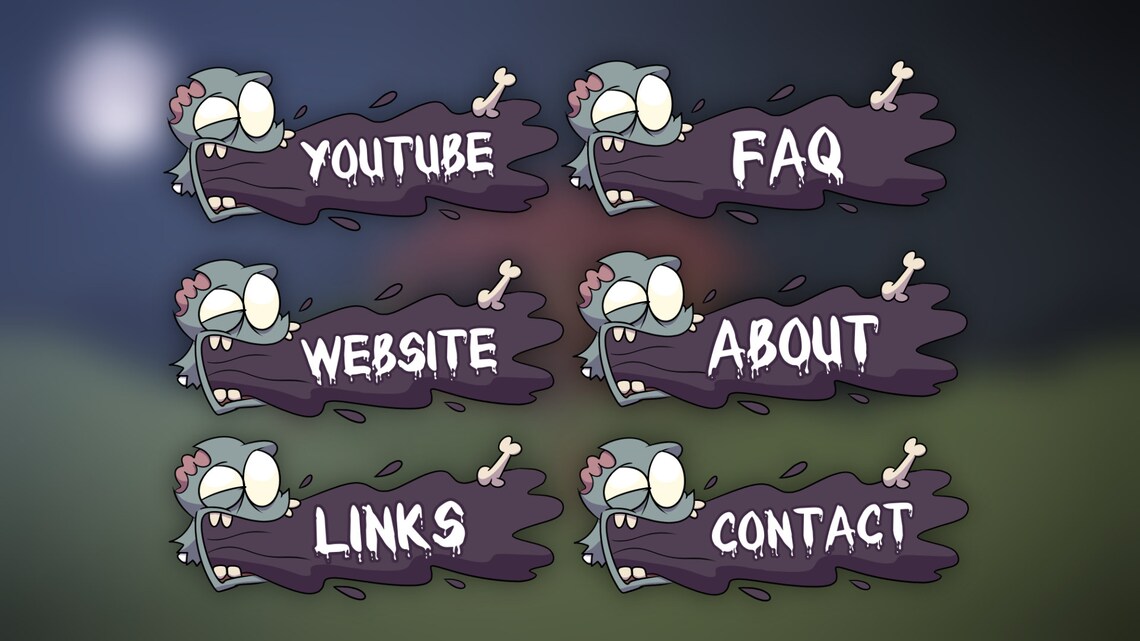 Full Animated Overlay Twitch Pack Zombie Shelter Stream - Etsy