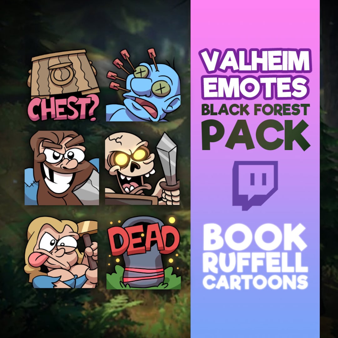 6x Valheim Emoji Emotes BLACK FOREST PACK for Twitch - Cute Valheim ...