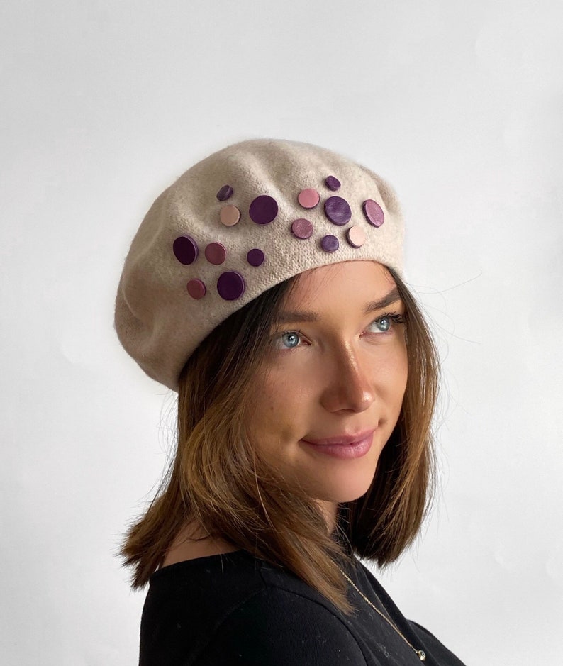 Unique Grey Beret Light Grey Beret Mottled Grey Winter Hat - Etsy