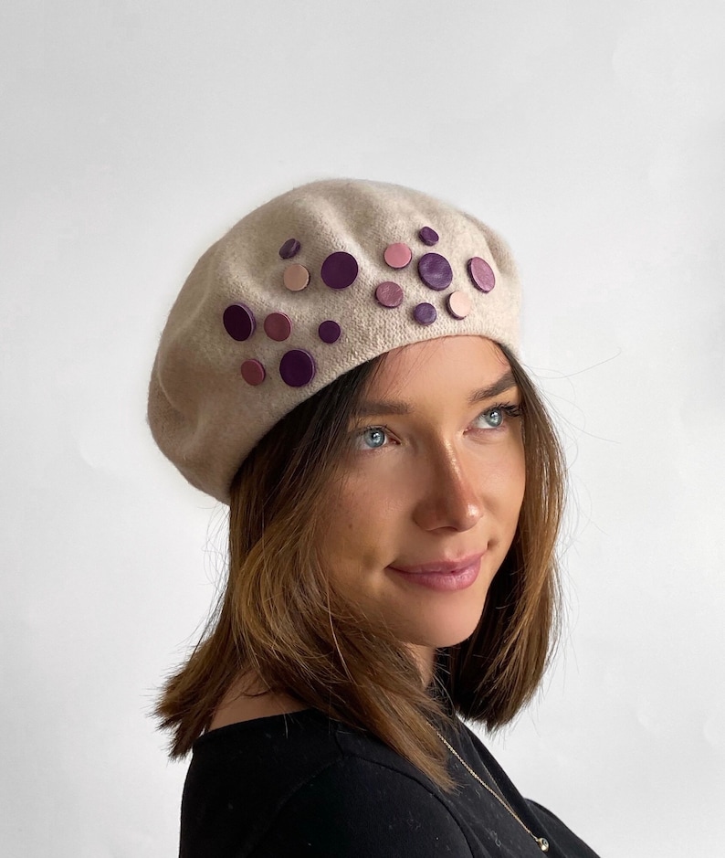 Unique Brown Beret, French Wool Beret, Chocolate-brown Soft Autumn ...