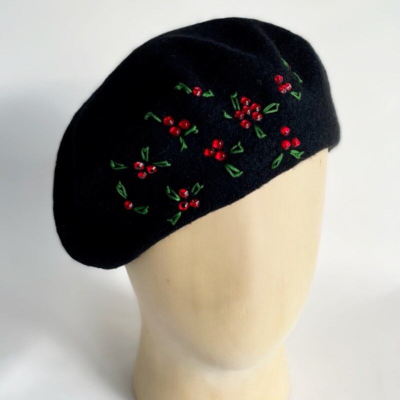 Embellished Beret - Etsy