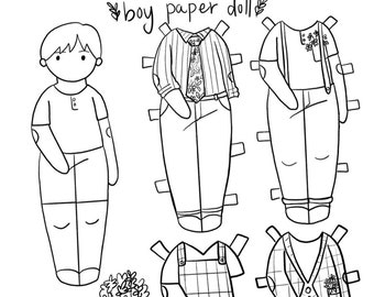 Boy Paper Doll Template