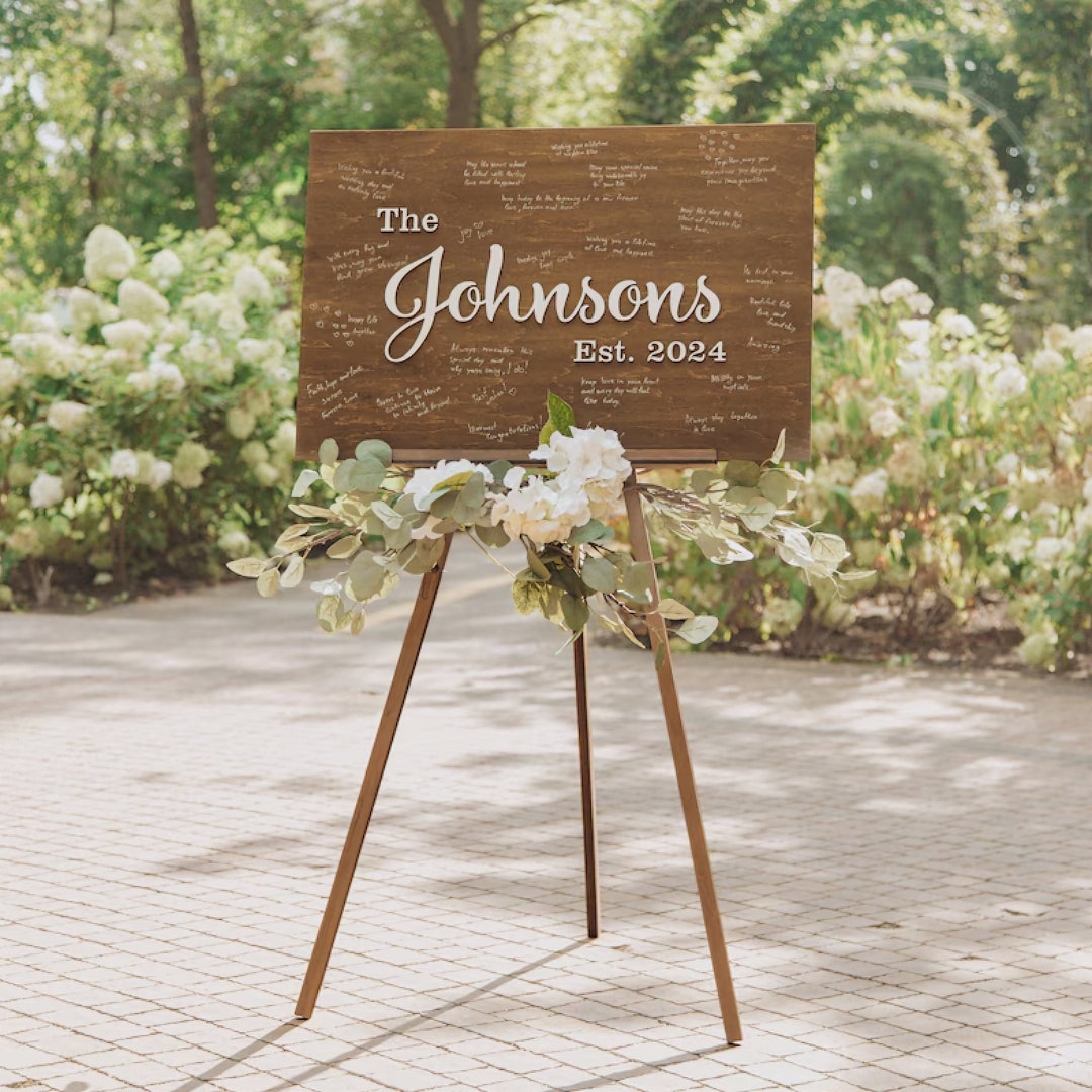 Wooden Easel Wedding Sign Stand Floor Easel for Welcome Sign Large Art ...