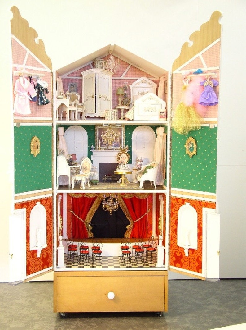 Doll House Theatre Barbie Scale For Sale Complete with | Etsy