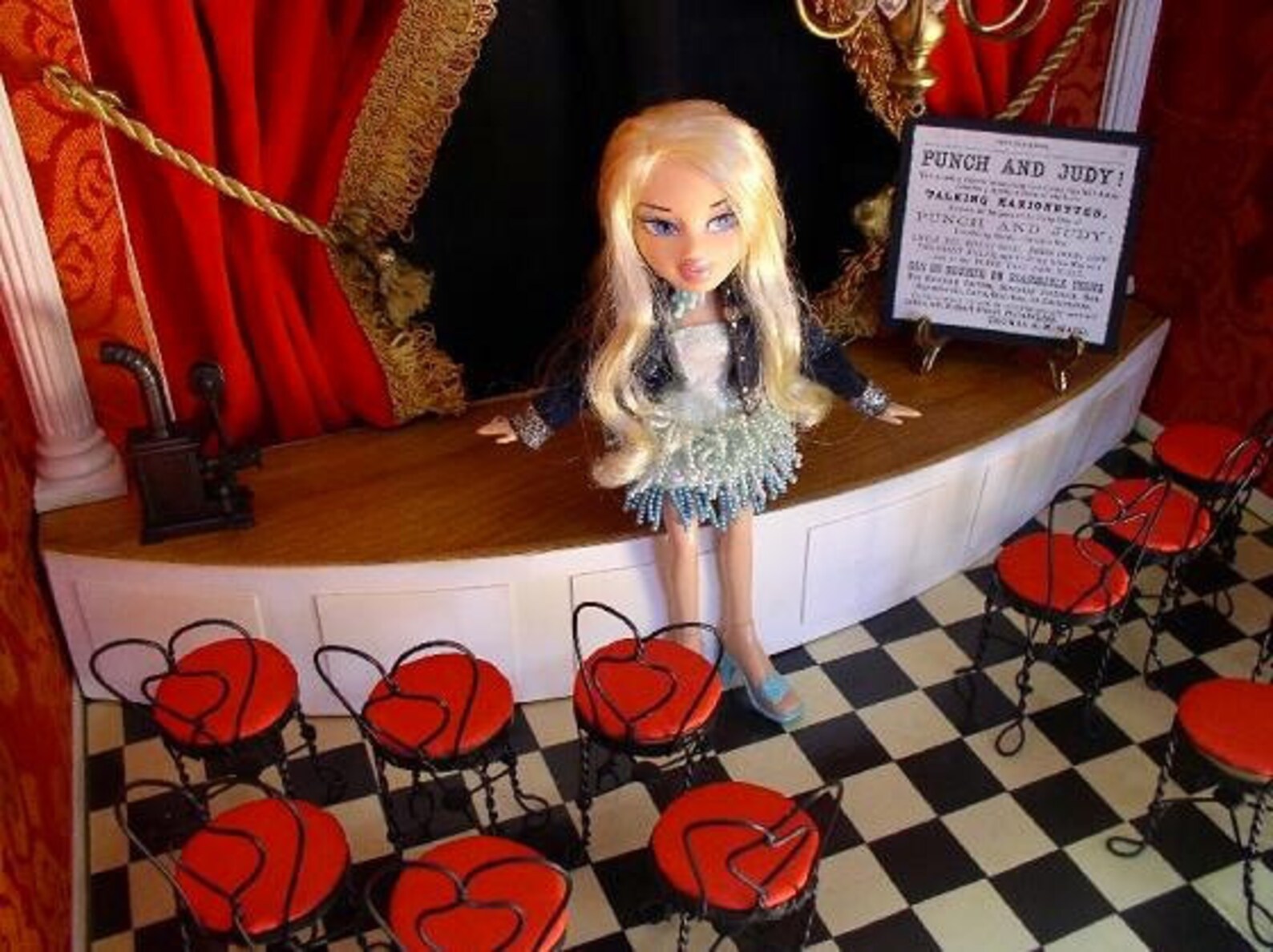 Doll House Theatre Barbie Scale For Sale Complete with | Etsy