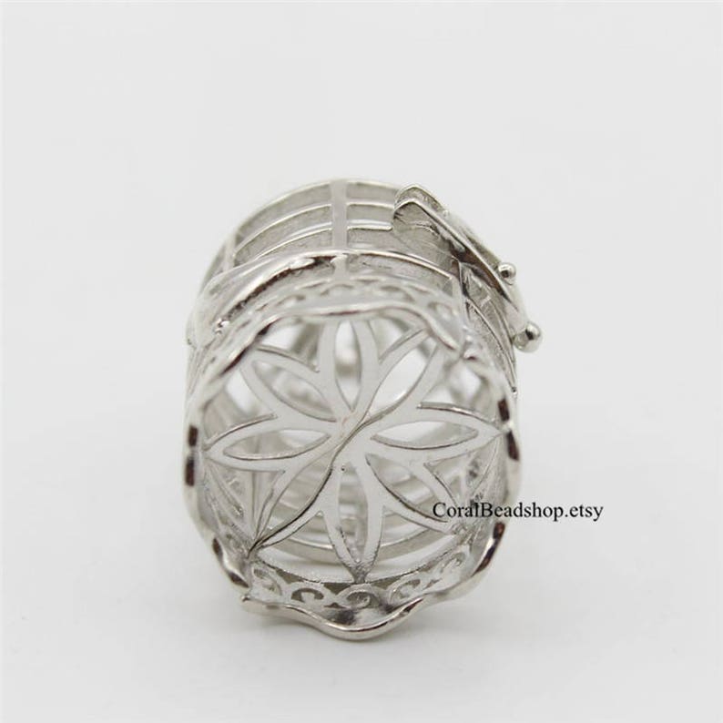 X0063-mixed Item 5pcs Copper Bird Cage Charms Diffuser Locket Pendant ...