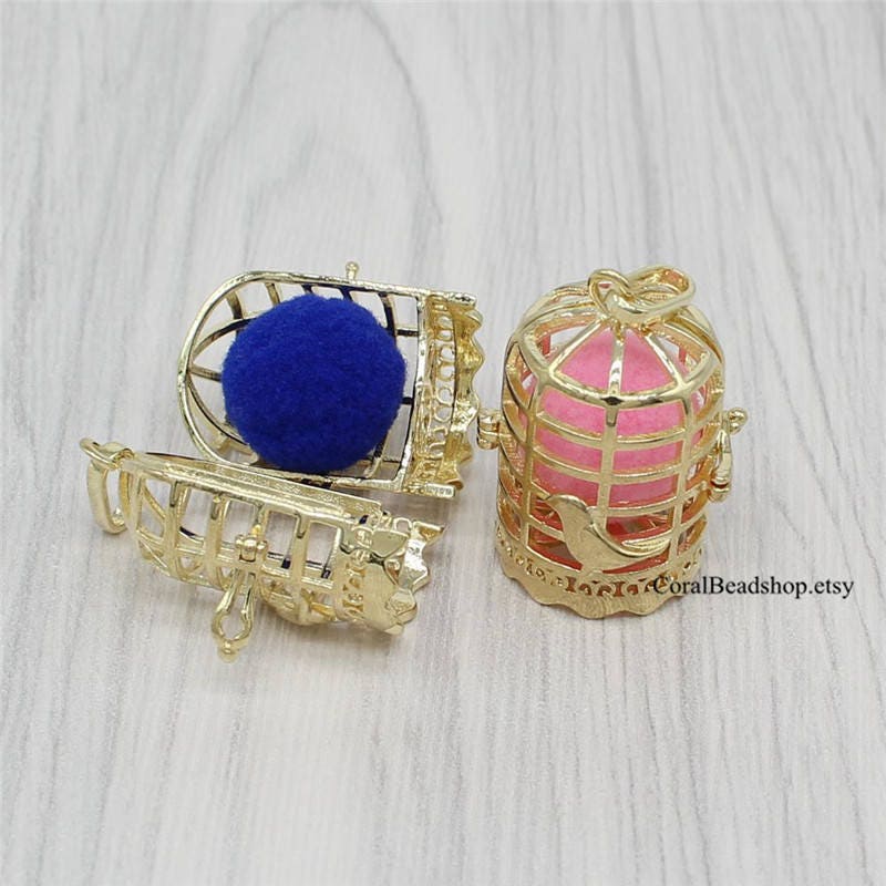 2pcs Floating Hollow Birdcage Pearl Cage Pendant Locket - Etsy