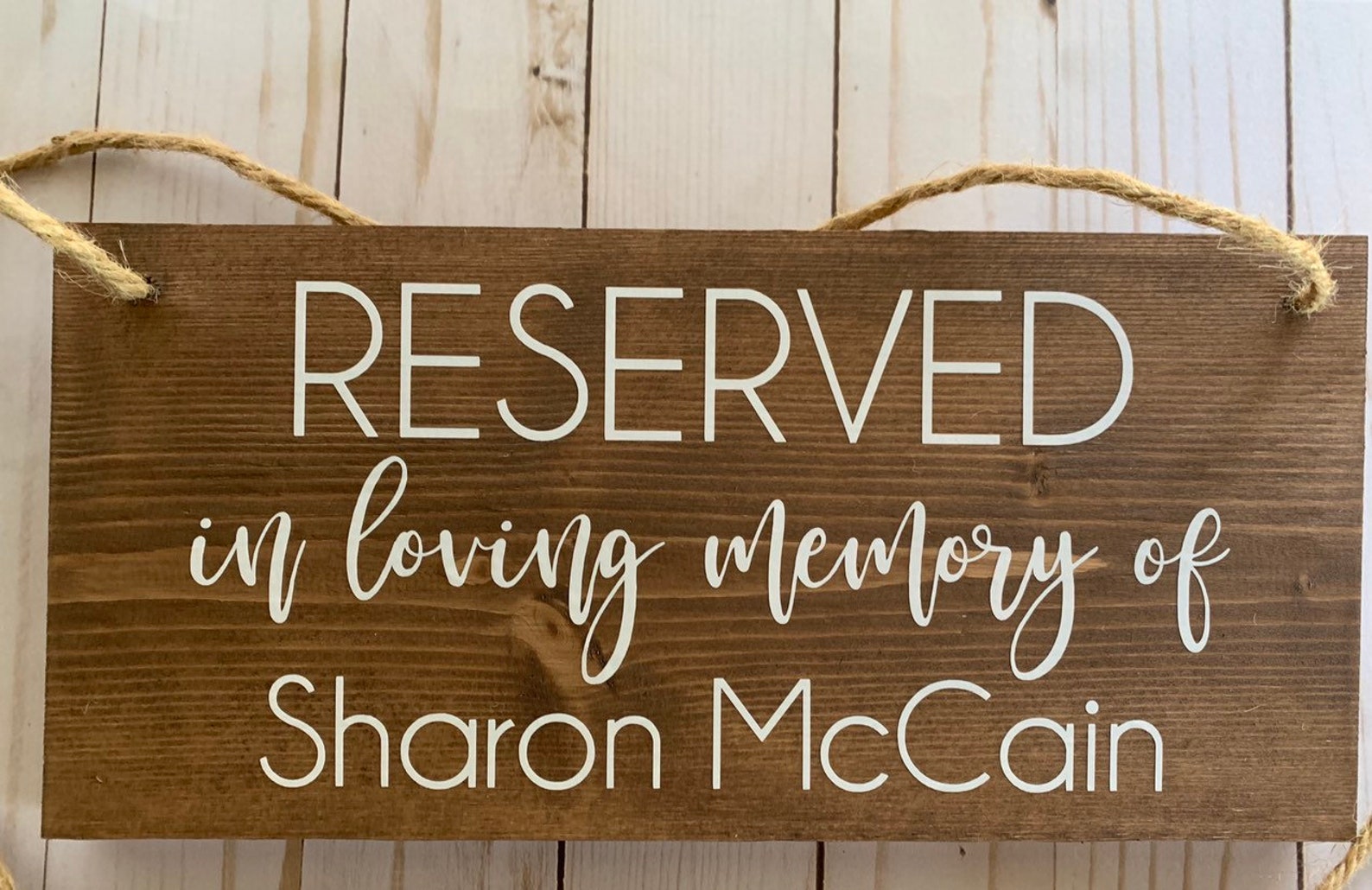 Reserved in Loving Memory Sign-wood Sign-in Loving Memory | Etsy