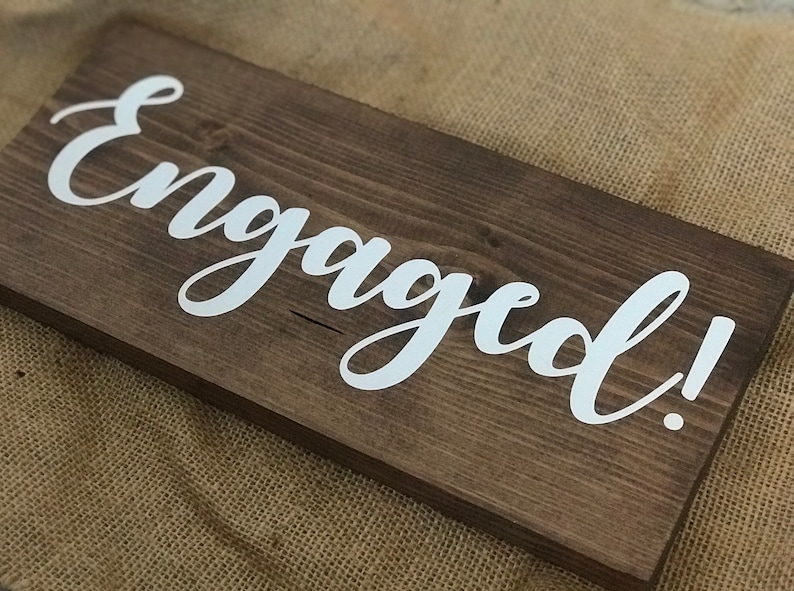 Engaged-engaged Wood Sign-engagement Photo Shoot Prop-wood - Etsy