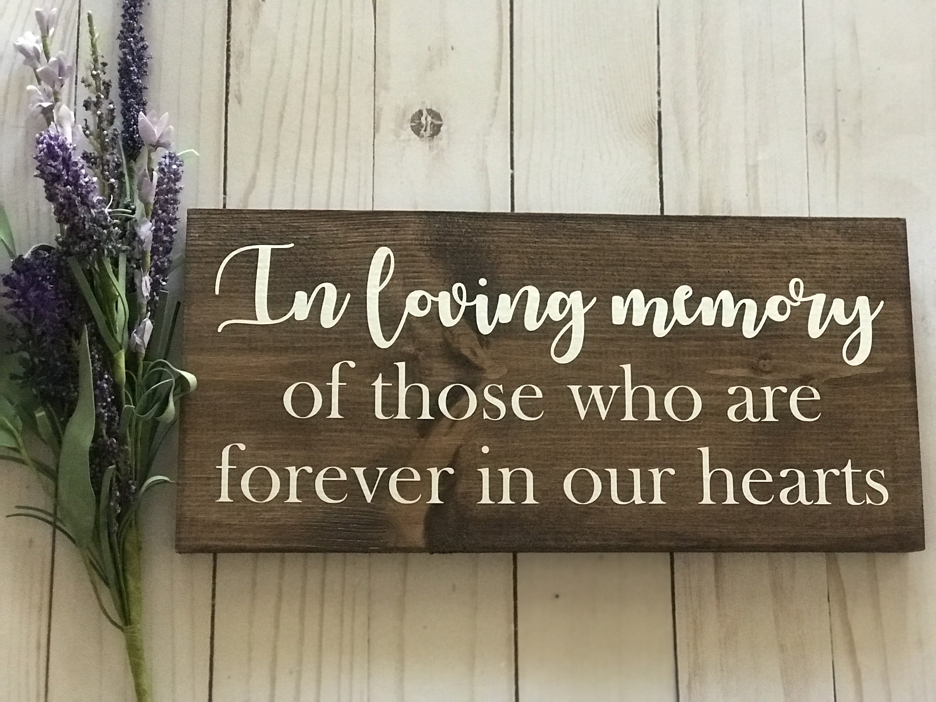 In Loving Memory Sign-wedding Sign-in Loving Memory Wood | Etsy
