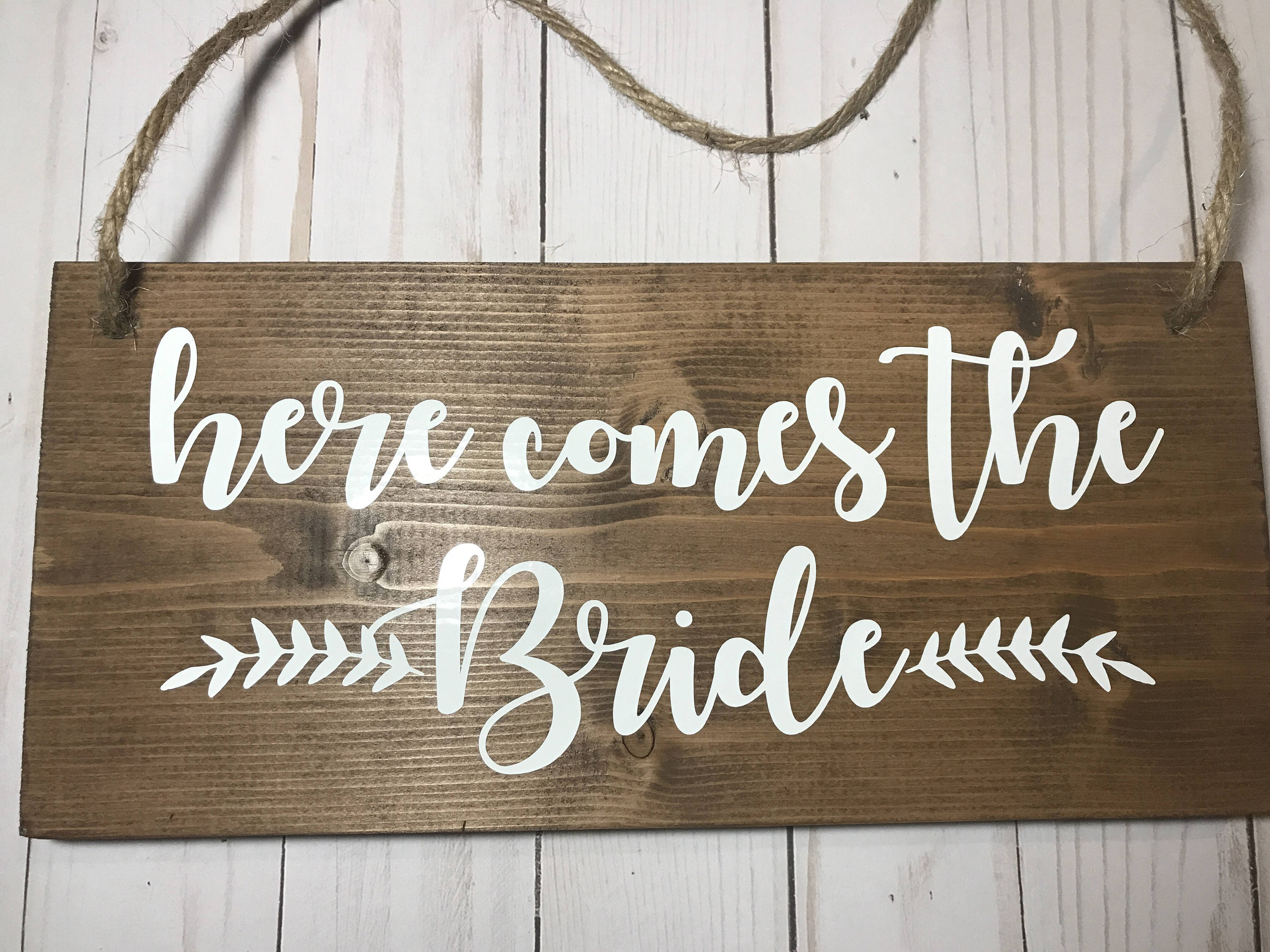 Here Comes the Bride Sign-Here Comes the Bride-Ring Bearer | Etsy