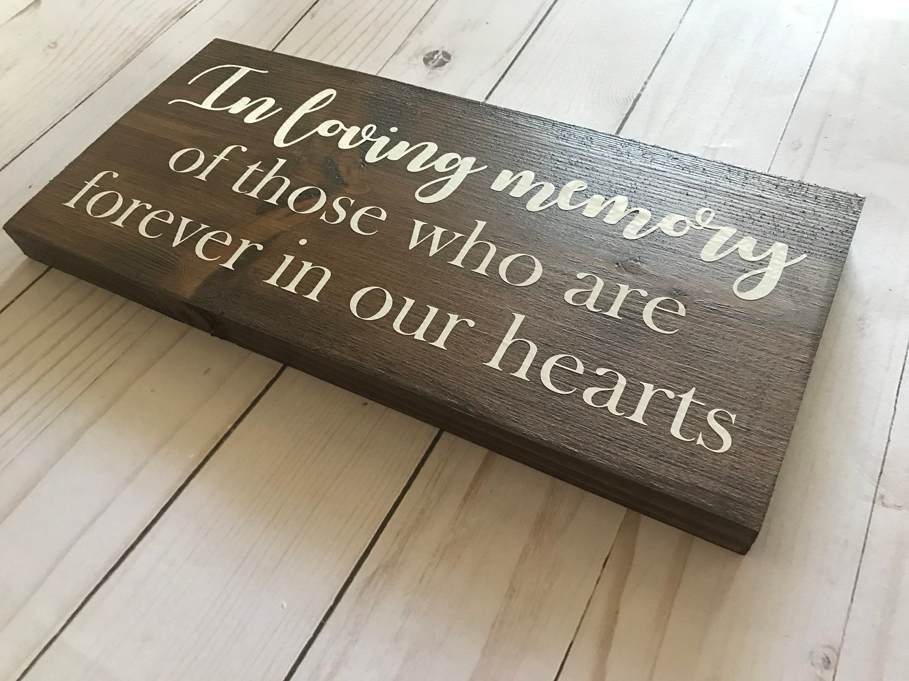 In Loving Memory Sign-wedding Sign-in Loving Memory Wood | Etsy