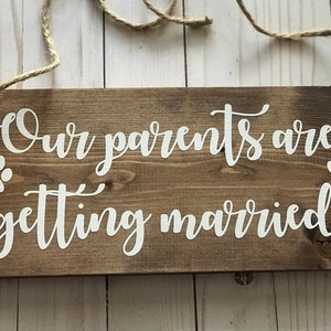 Our Parents Are Getting Married Sign-save the Date-save the Date Dog ...
