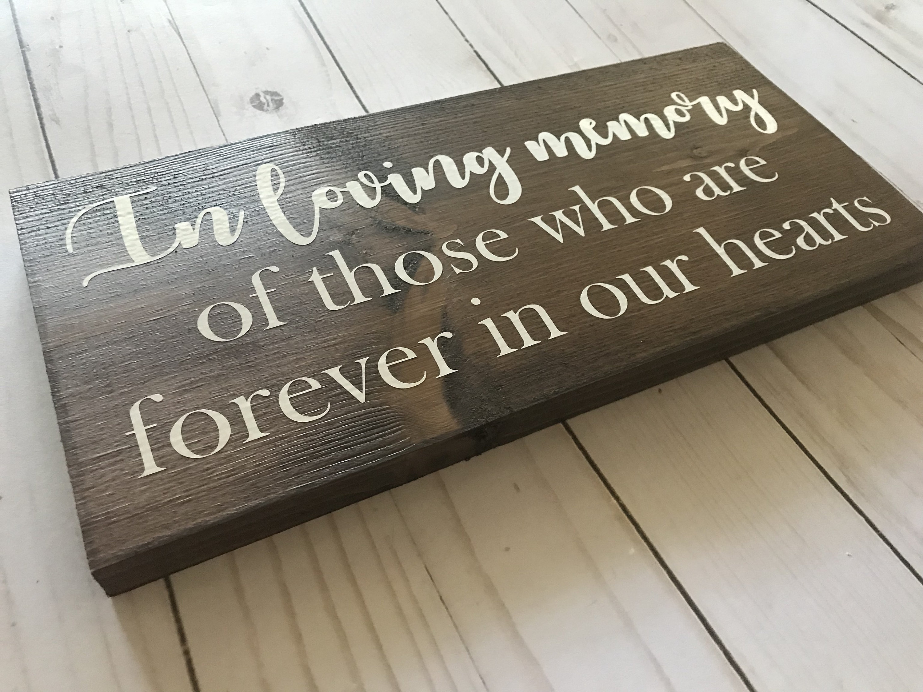 In Loving Memory Sign-wedding Sign-in Loving Memory Wood | Etsy