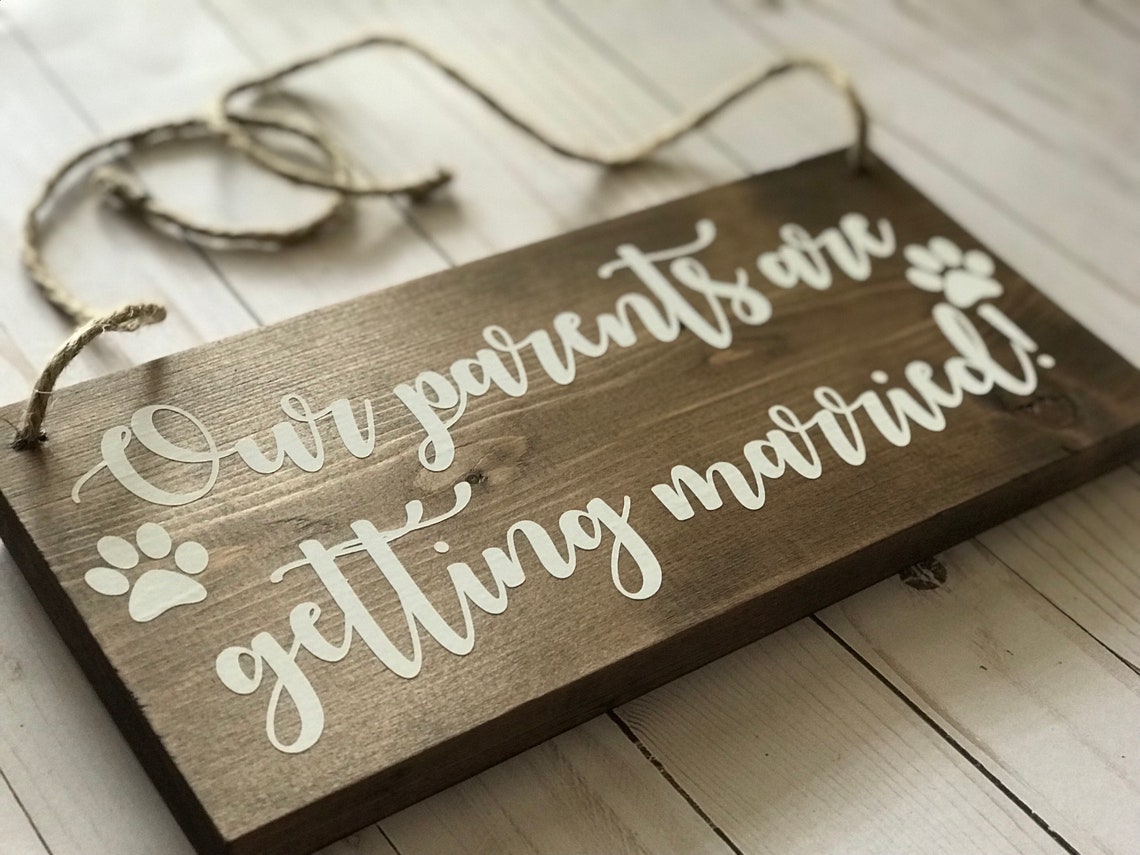 Our Parents Are Getting Married Sign-save the Date-save the | Etsy