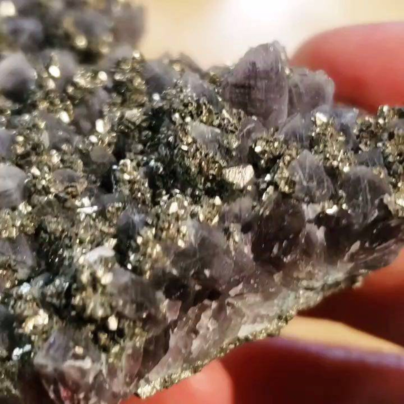 Amethyst With Pyrite #2 From Bulgaria - Etsy