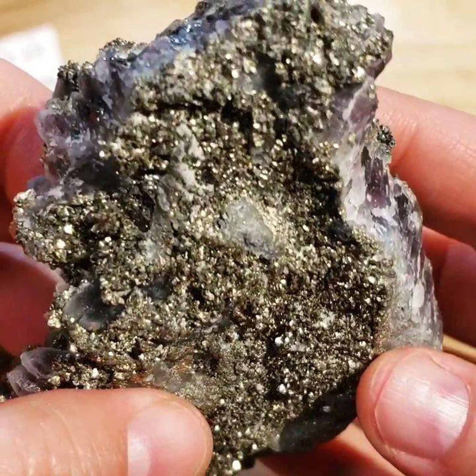 Amethyst With Pyrite #2 From Bulgaria - Etsy