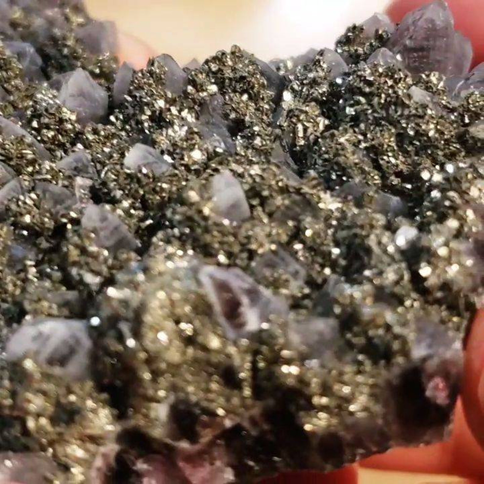 Amethyst With Pyrite #2 From Bulgaria - Etsy