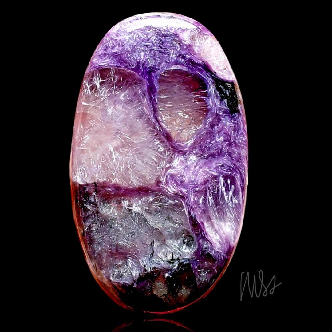 Charoite Quartz Cab 34ct 33x19x4mm - Etsy