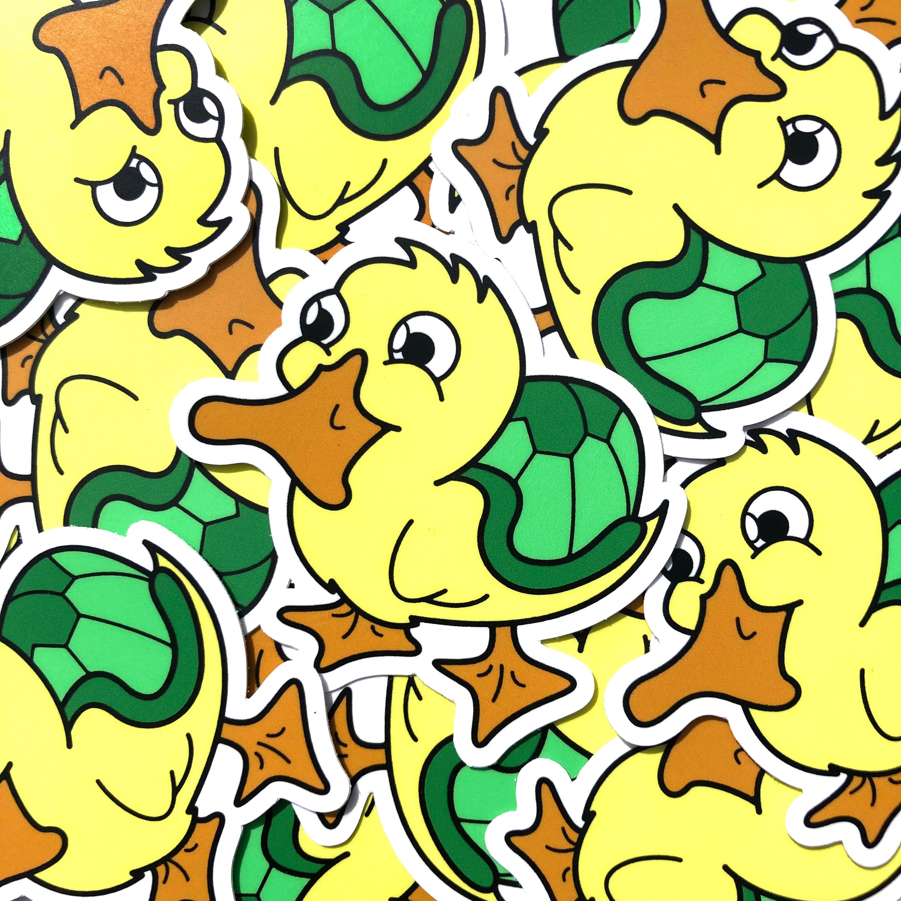 Turtleduck Die Cut Art Sticker - Etsy UK