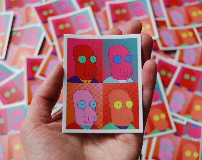 Zoidberg Pop Art Die Cut Andy Warhol Art Sticker - Etsy