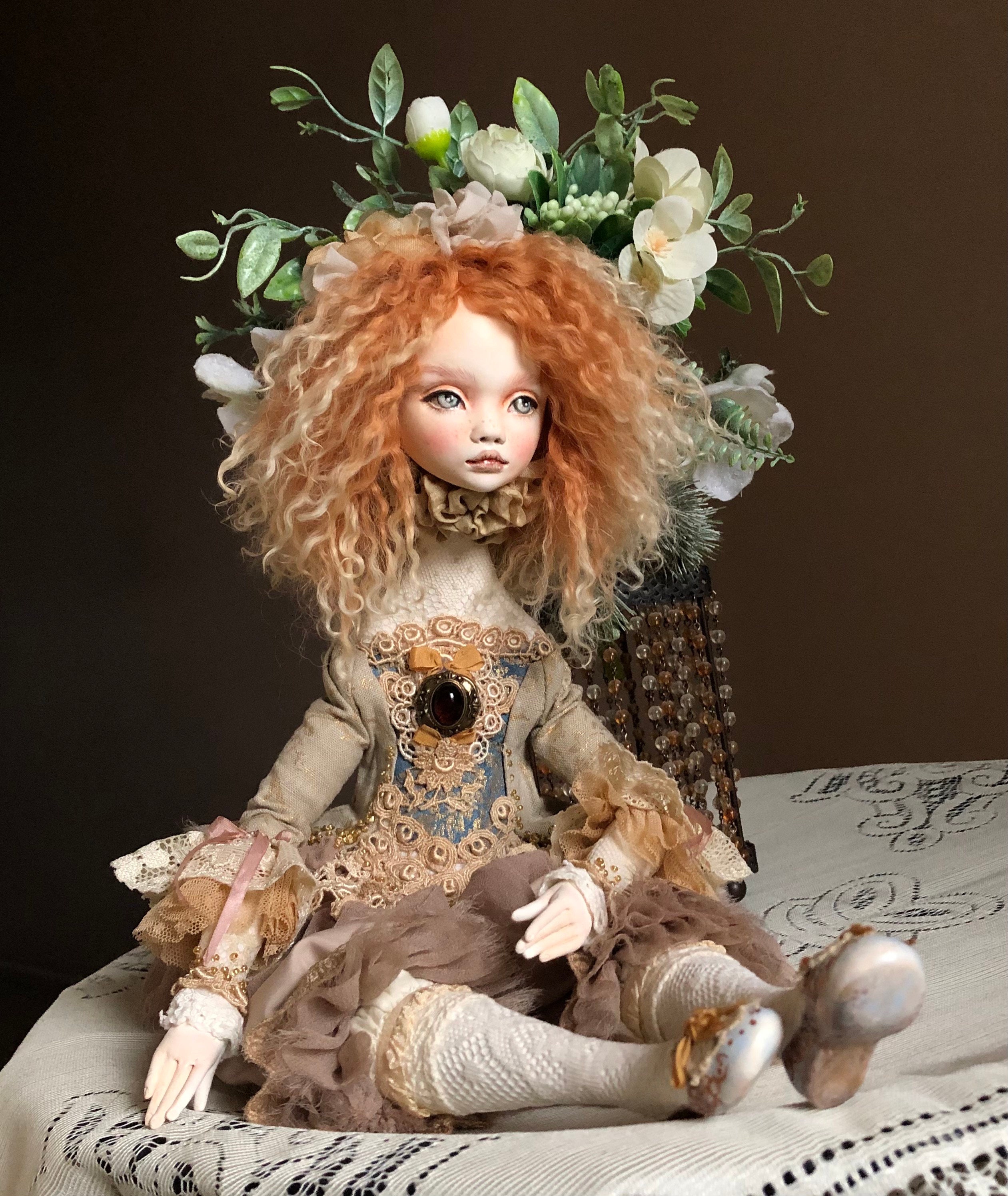 Art Doll Dominika, Collectible Doll, Interior Art - Etsy