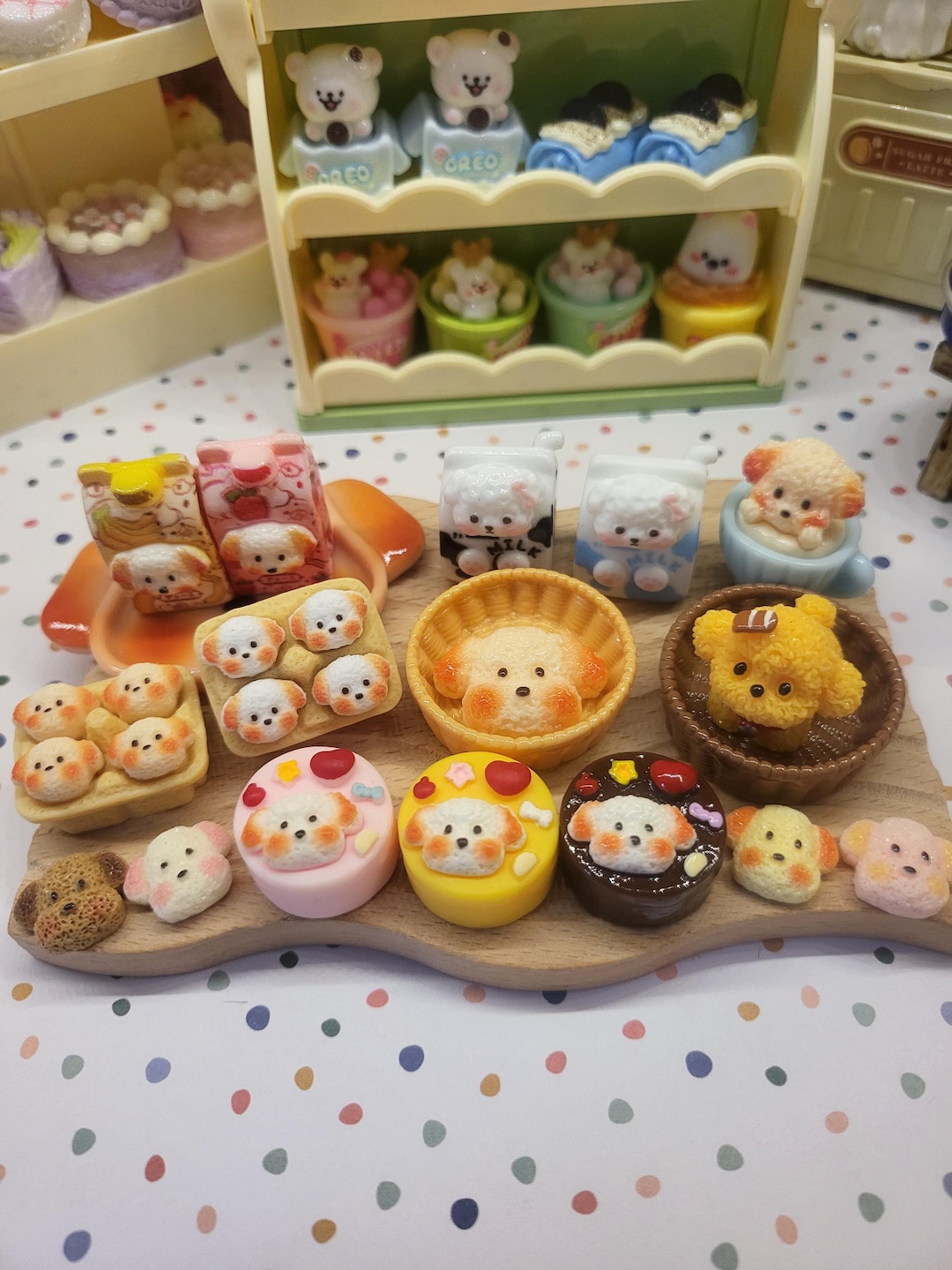 20 Pc++ per Set - Kawaii Cute Cotton Candy Dog Cartoon JC Crockery ...