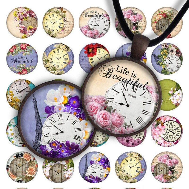 Clock Face Charm - Etsy