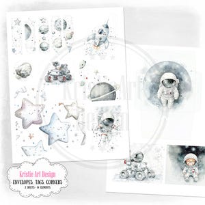 Little Astronaut Junk Journal Kit: Rocket Ships, Planets, Stars - 57 ...