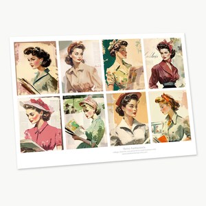 Mod Madness: High-quality Digital ATC Cards for 60s-inspired Crafting ...