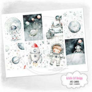 Little Astronaut Junk Journal Kit: Rocket Ships, Planets, Stars - 57 ...