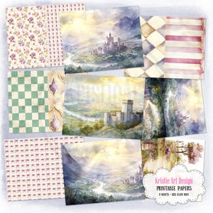 Magic Kingdom Digital Paper Pack - 105 Pcs, NP032 | Printable ...