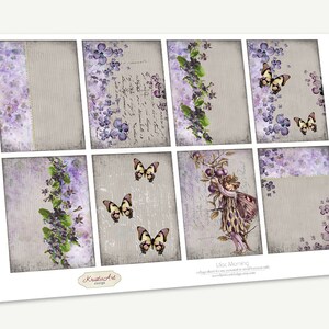 Lilac Morning - Digital Collage Sheet Digital Cards C103 Printable ...