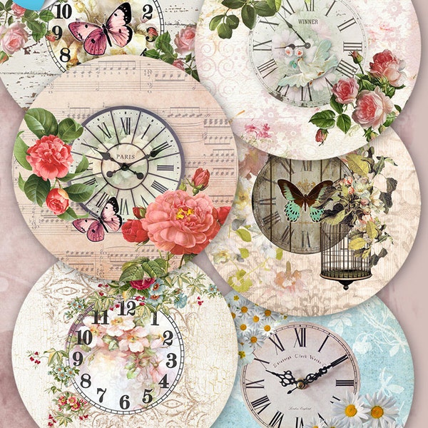 Clock Collage - Etsy
