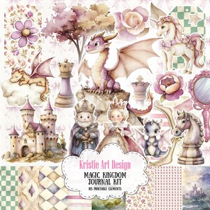 Magic Kingdom Digital Paper Pack - 105 Pcs, NP032 | Printable ...