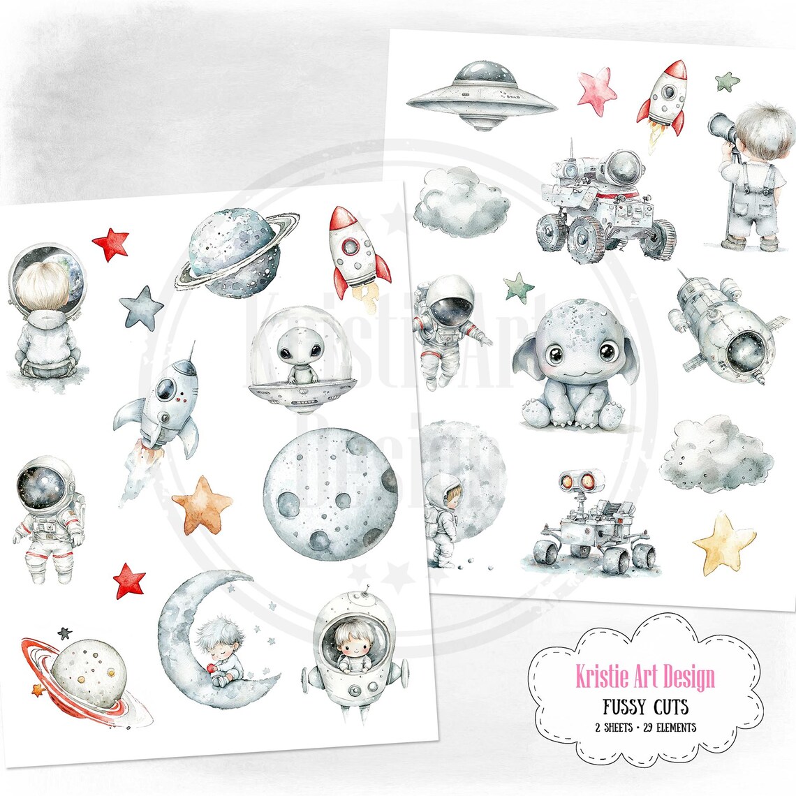 Little Astronaut Junk Journal Kit: Rocket Ships, Planets, Stars - 57 ...