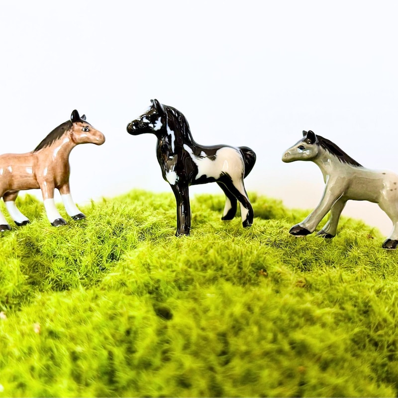 Ceramic Horse Miniature - Etsy