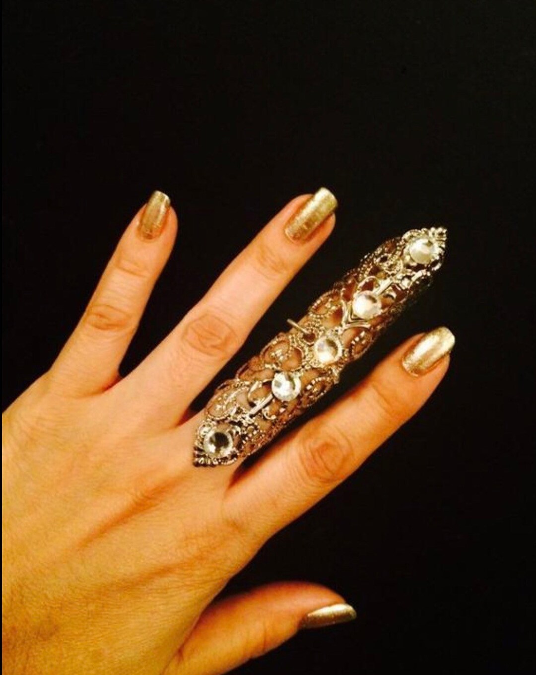 Shield Ring,full Finger Ring,metal Nail Guard,metal Finger Cover,nail ...