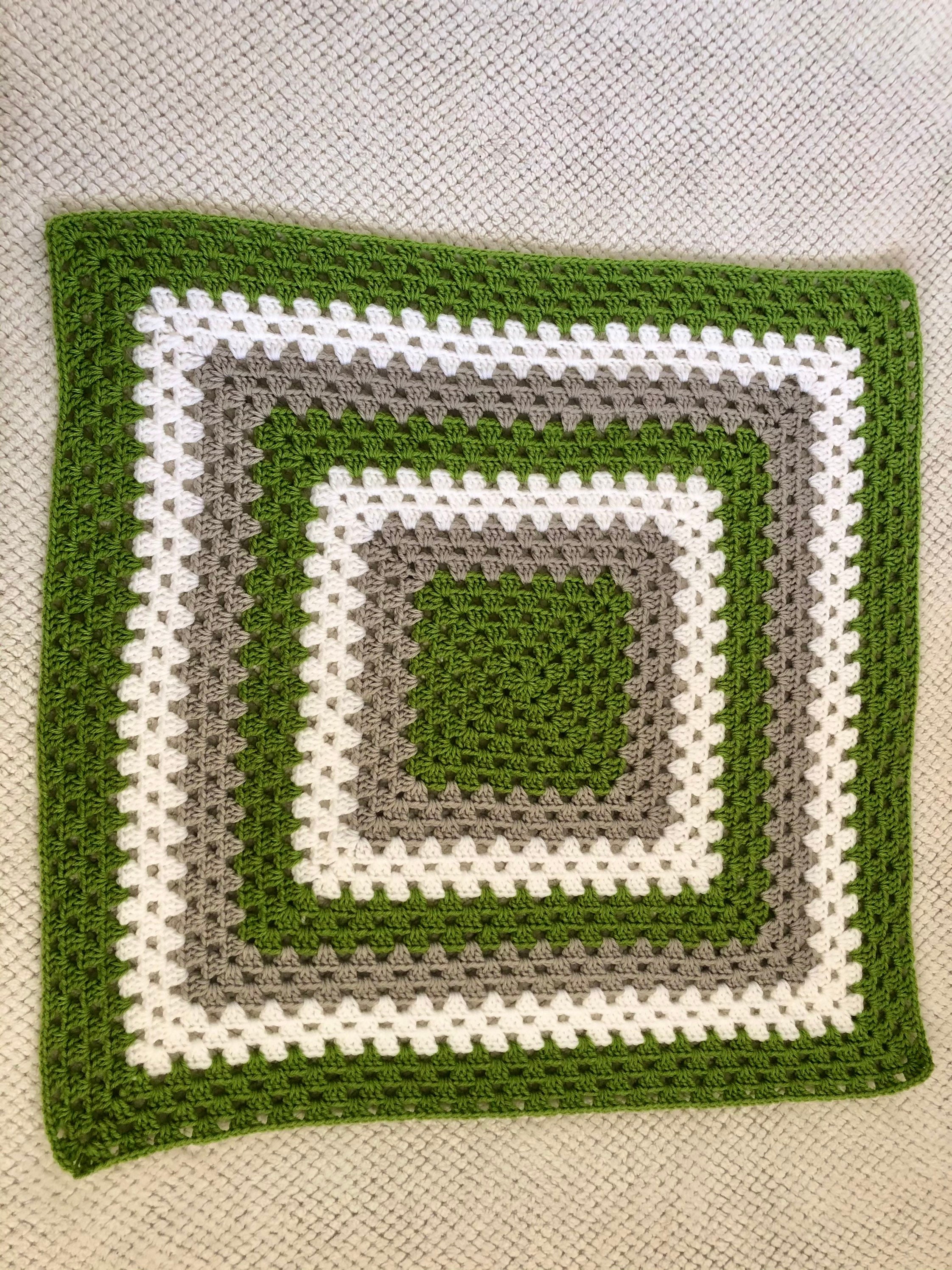 Green Crochet Homemade Baby Blanket | Etsy