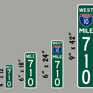 Highway Sign, Interstate Sign, Road Sign. Mile Marker, Street Sign ...