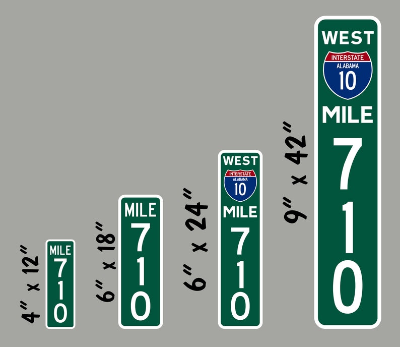 Highway Sign, Interstate Sign, Road Sign. Mile Marker, Street Sign ...