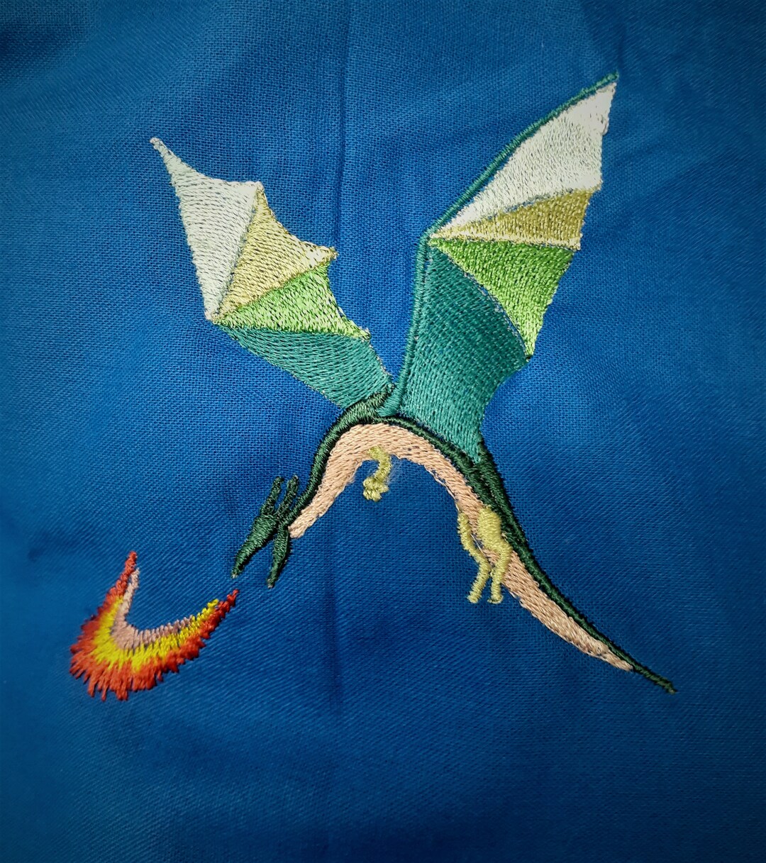 Dragonfire Embroidery Design - Etsy